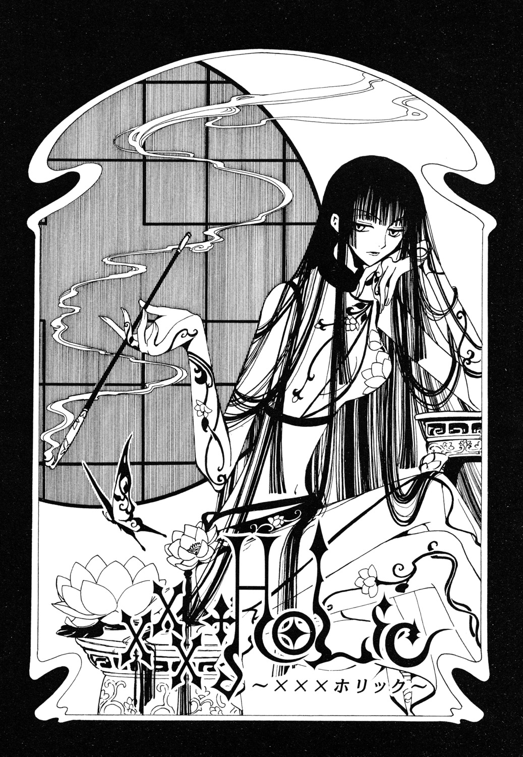 clamp xxxholic ichihara yuuko monochrome | #133792 | yande.re